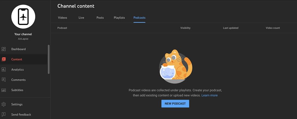 How To Create A Podcast In YouTube Studio: NEW TAB (2023) | Feisworld