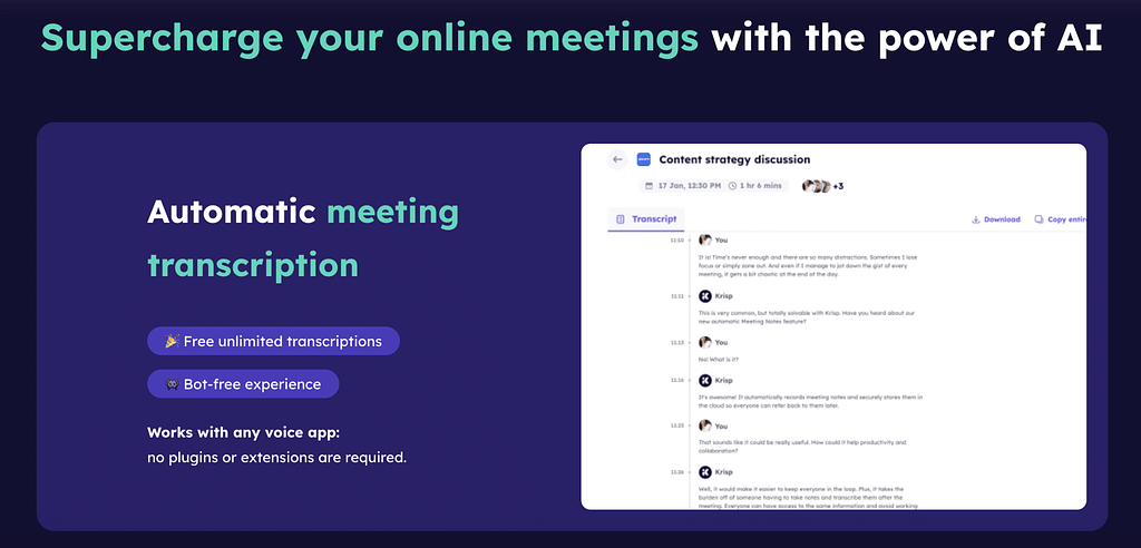Krisp AI Meeting Assistant: Summarize Your Meetings With AI (2023 ...